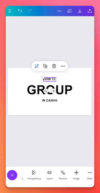 How to Group in Canva